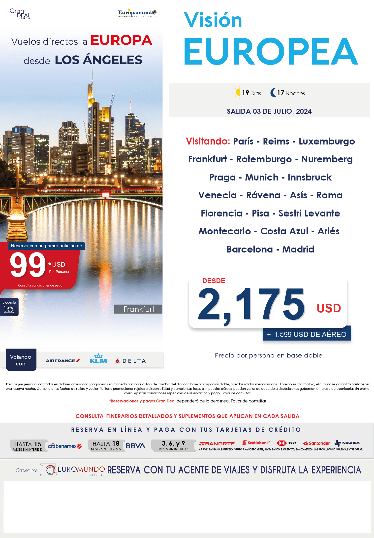 Euromundo es el mayor Operador Turístico de México.