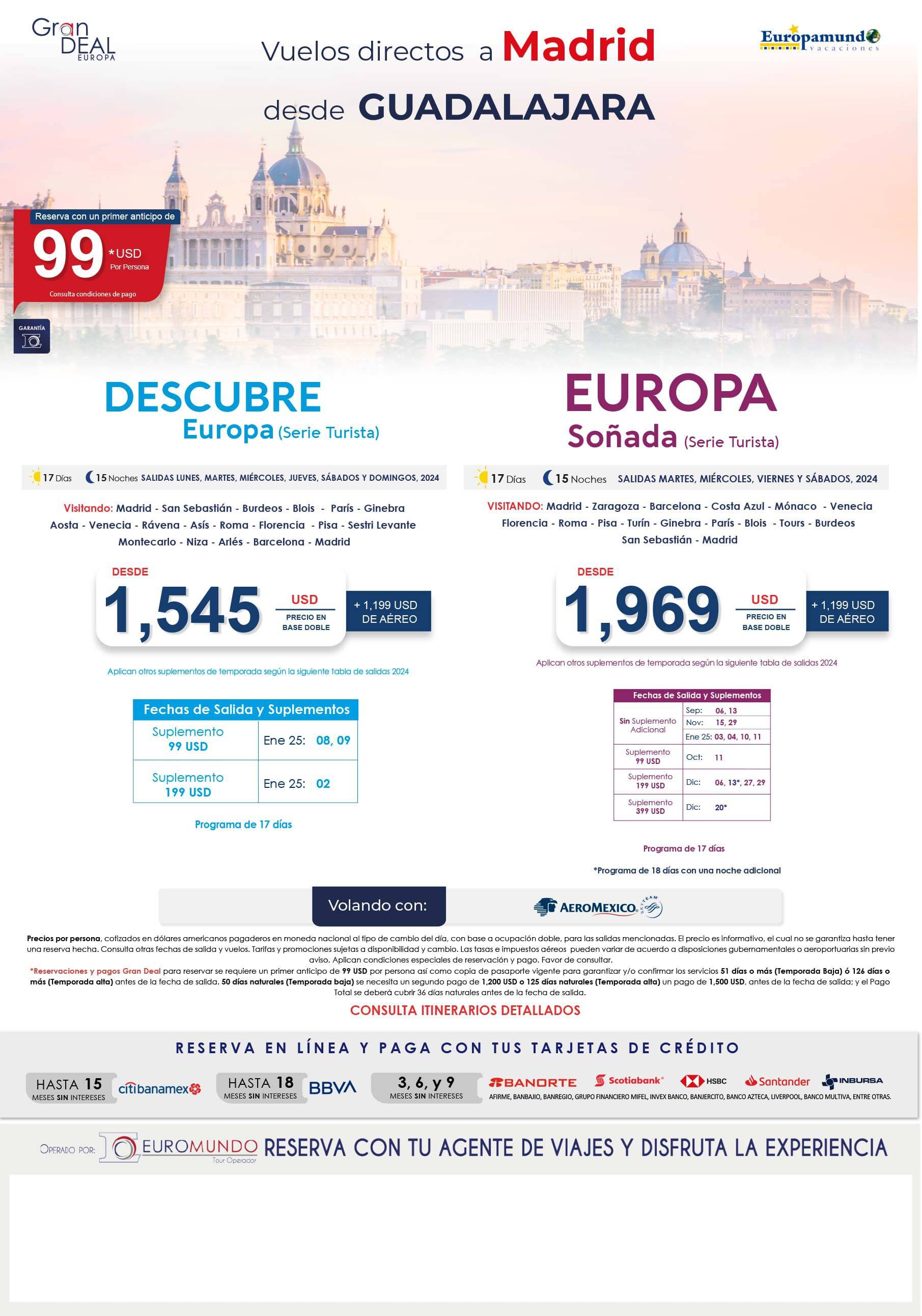 Euromundo es el mayor Operador Turístico de México.